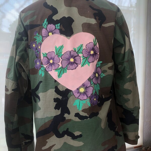 Painted Camo Jacket - Etsy