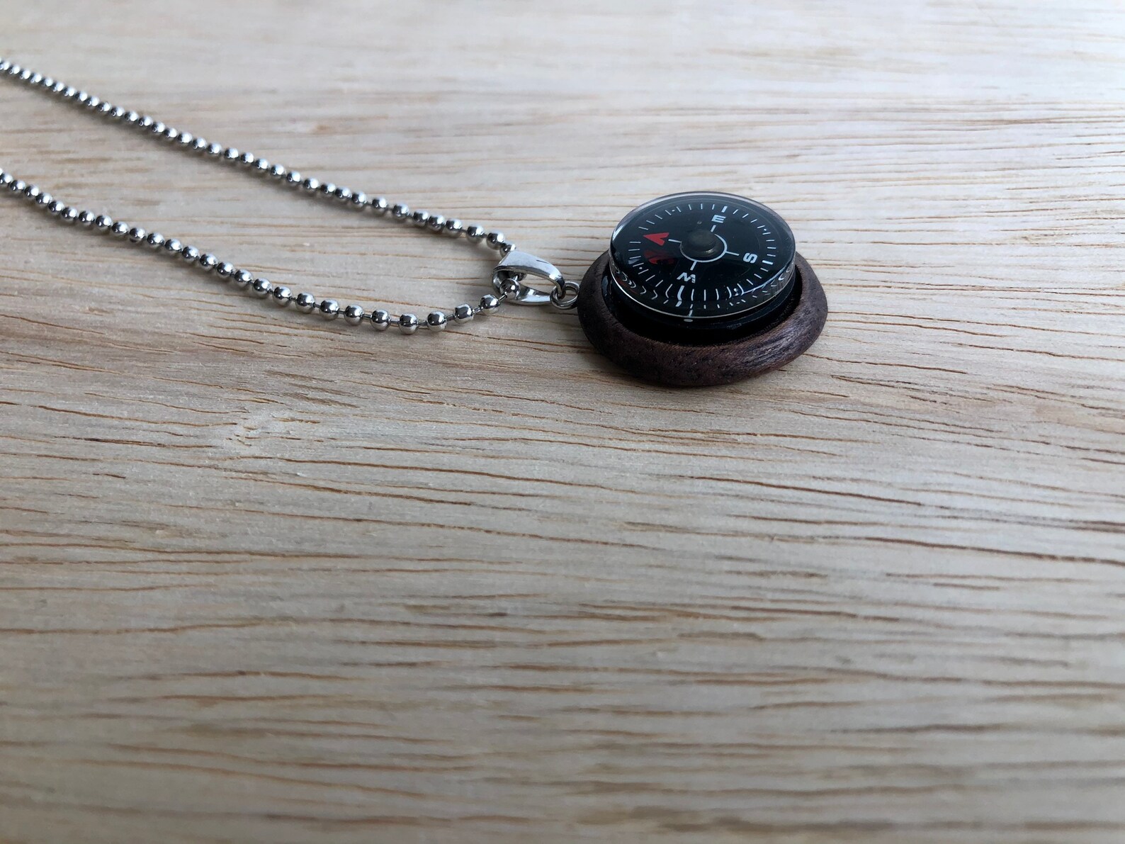 Compass Pendant Wood Bezel - Etsy