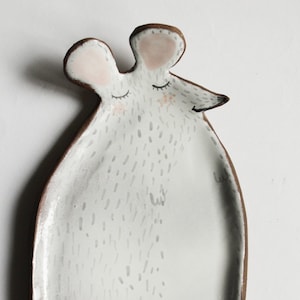 Sleepy Mouse - Cute Handmade Ceramic Plate, Ring Dish, Soap Dish, Spoon ...