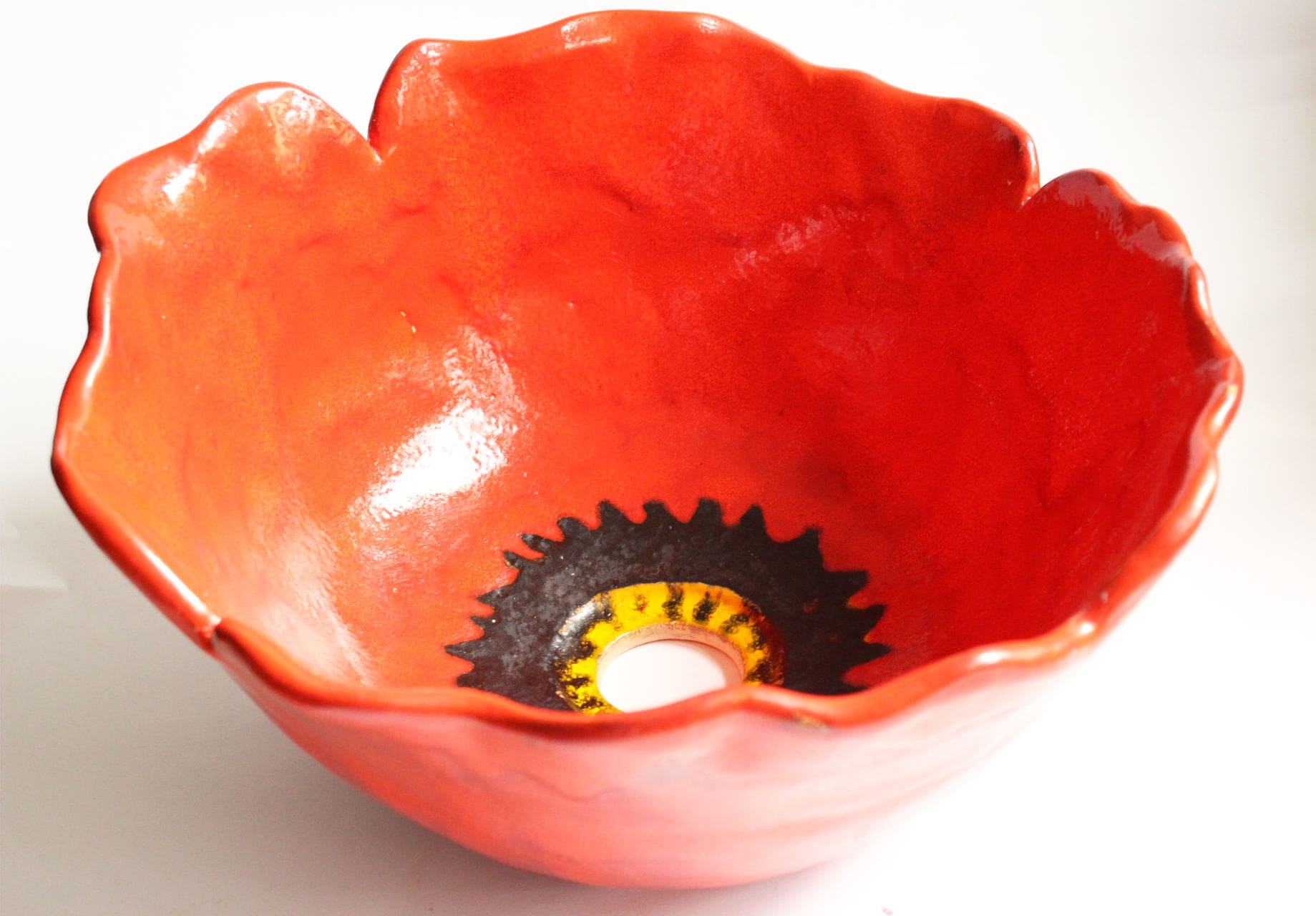 Red Poppy Flower Sink Table Top Sink Washbasin Bathroom - Etsy