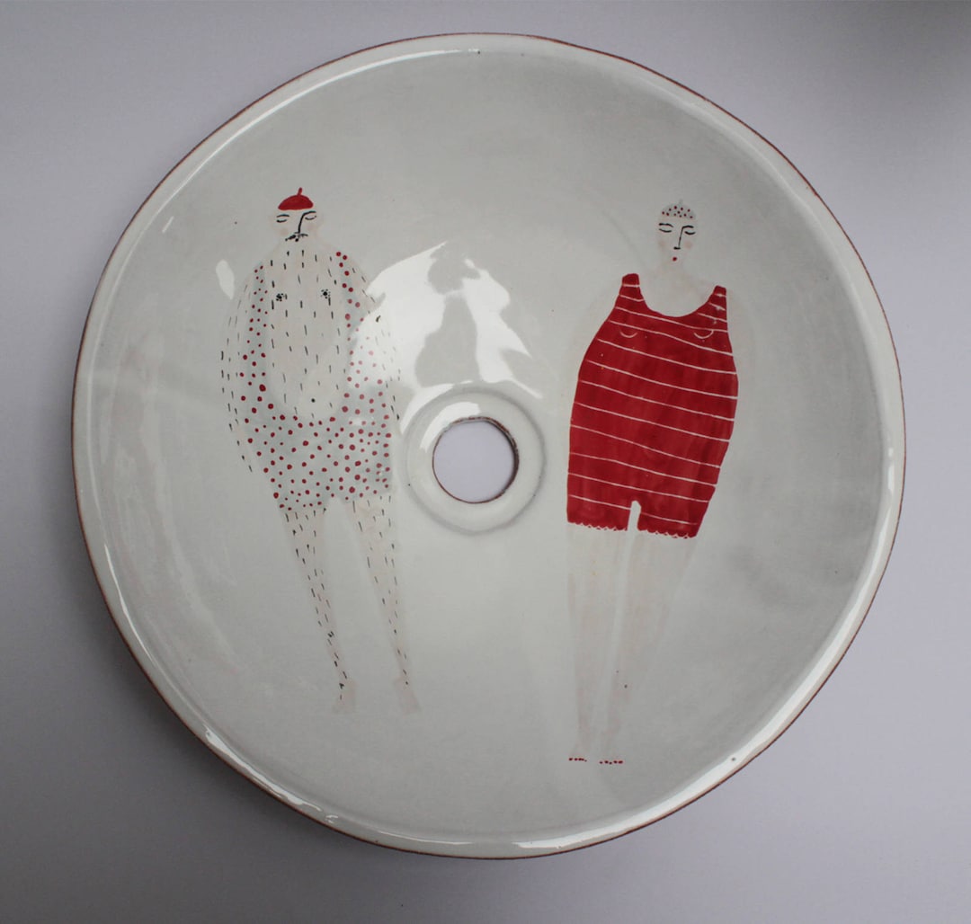 Handmade Mr & Mrs Swimmers Ceramic Sink | Decorative Table-top ...