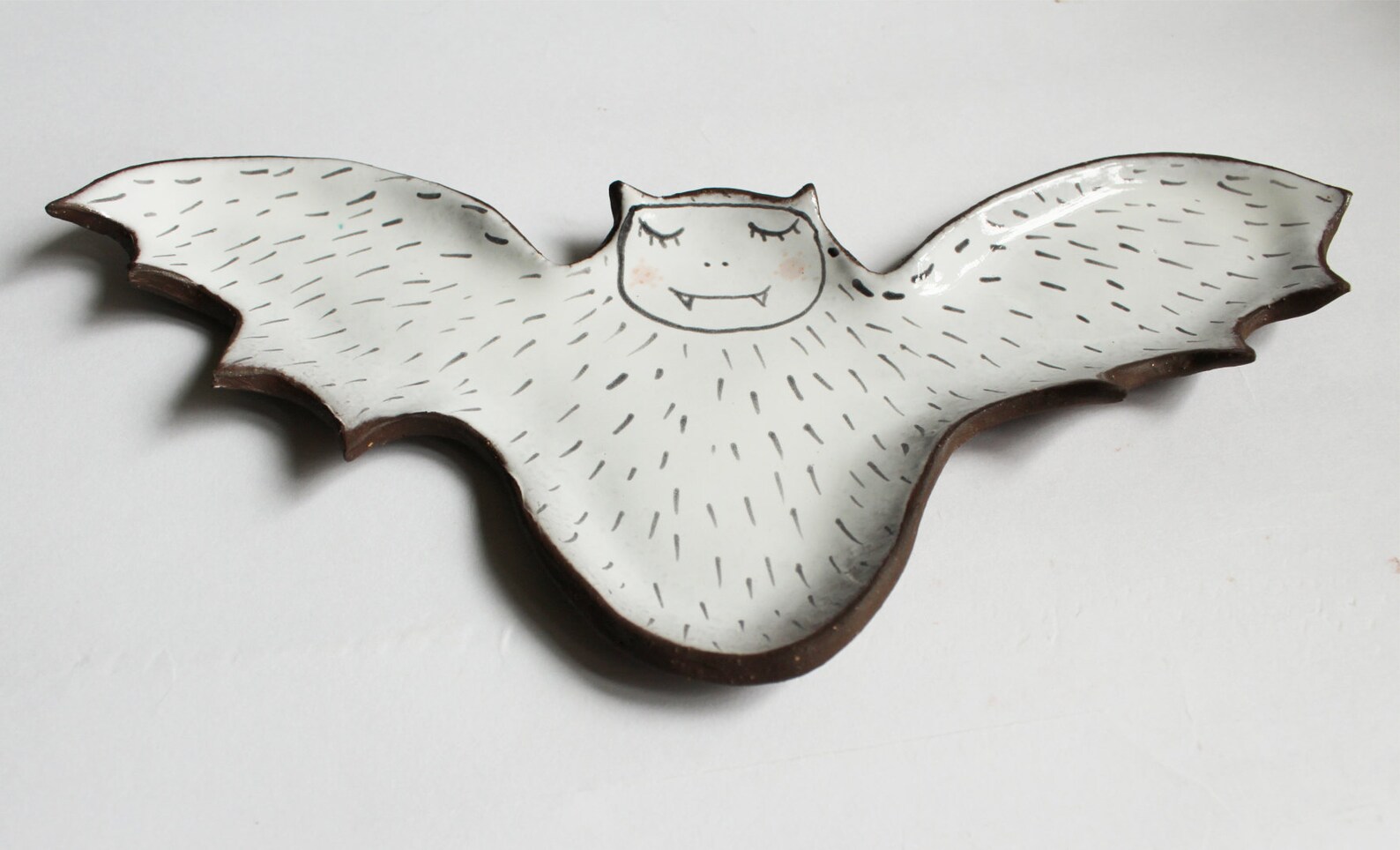 Cute Bat Sleepy Handmade Ceramic Plate Ring Dish Soap - Etsy