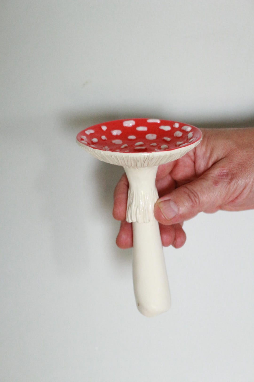 Amanita Muscaria, Red Toadstool, Ceramic Insect Waterer, Bee Drinking ...