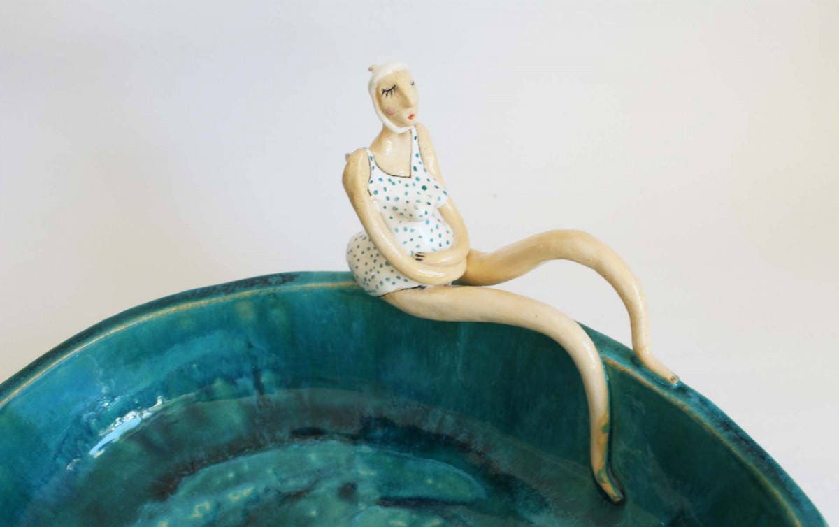 Beautiful Angel Swimmer Ceramic Table Top Sink Washbasin - Etsy