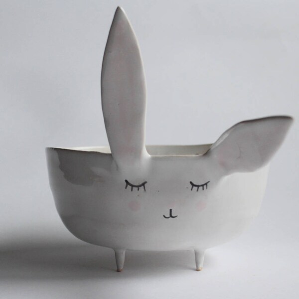 Ceramic Rabbit Bowl - Etsy