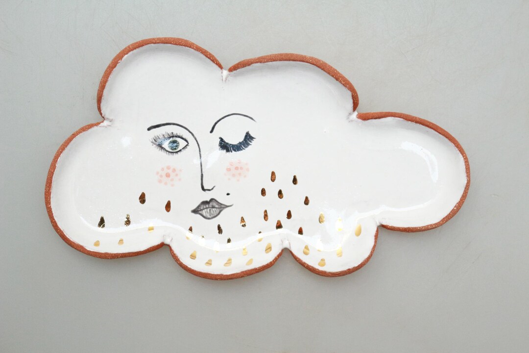 Cloud Plate Sweet Ceramic Chubby Cloud Plate, Handmade Ceramic Plate ...