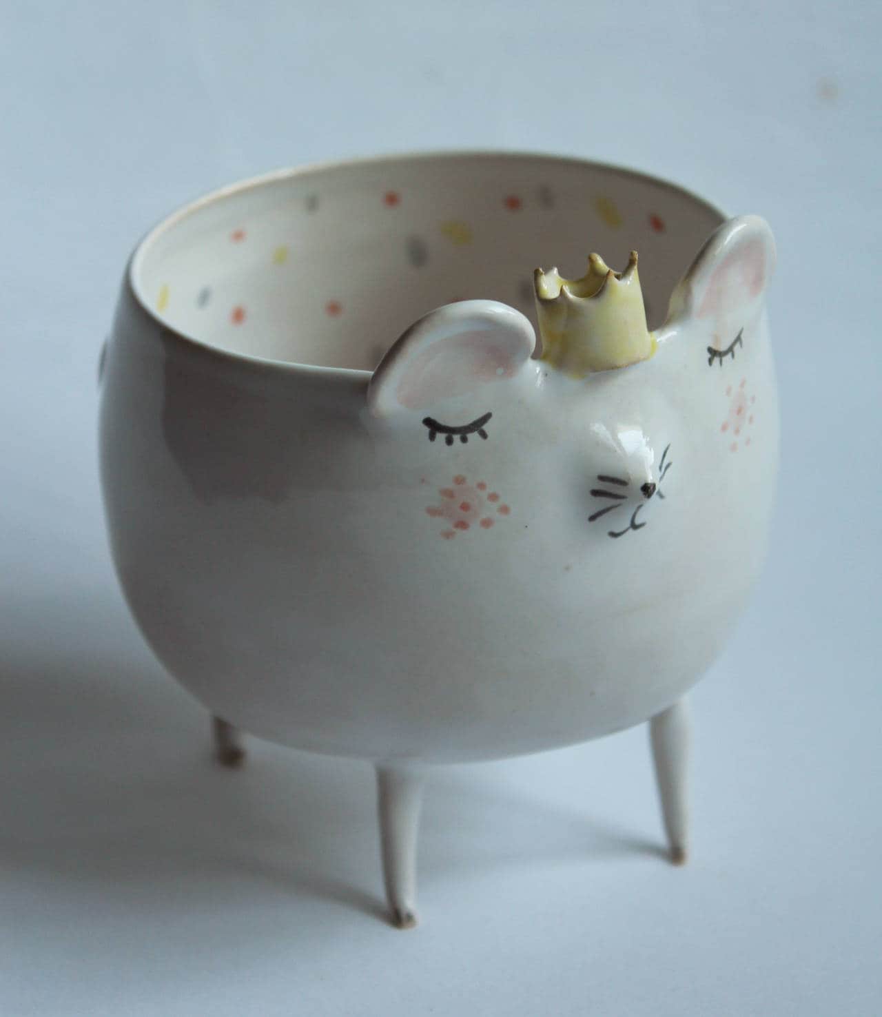 Stephen the Mouse Ceramic Mouse Bowl Planter MADE TO ORDER - Etsy