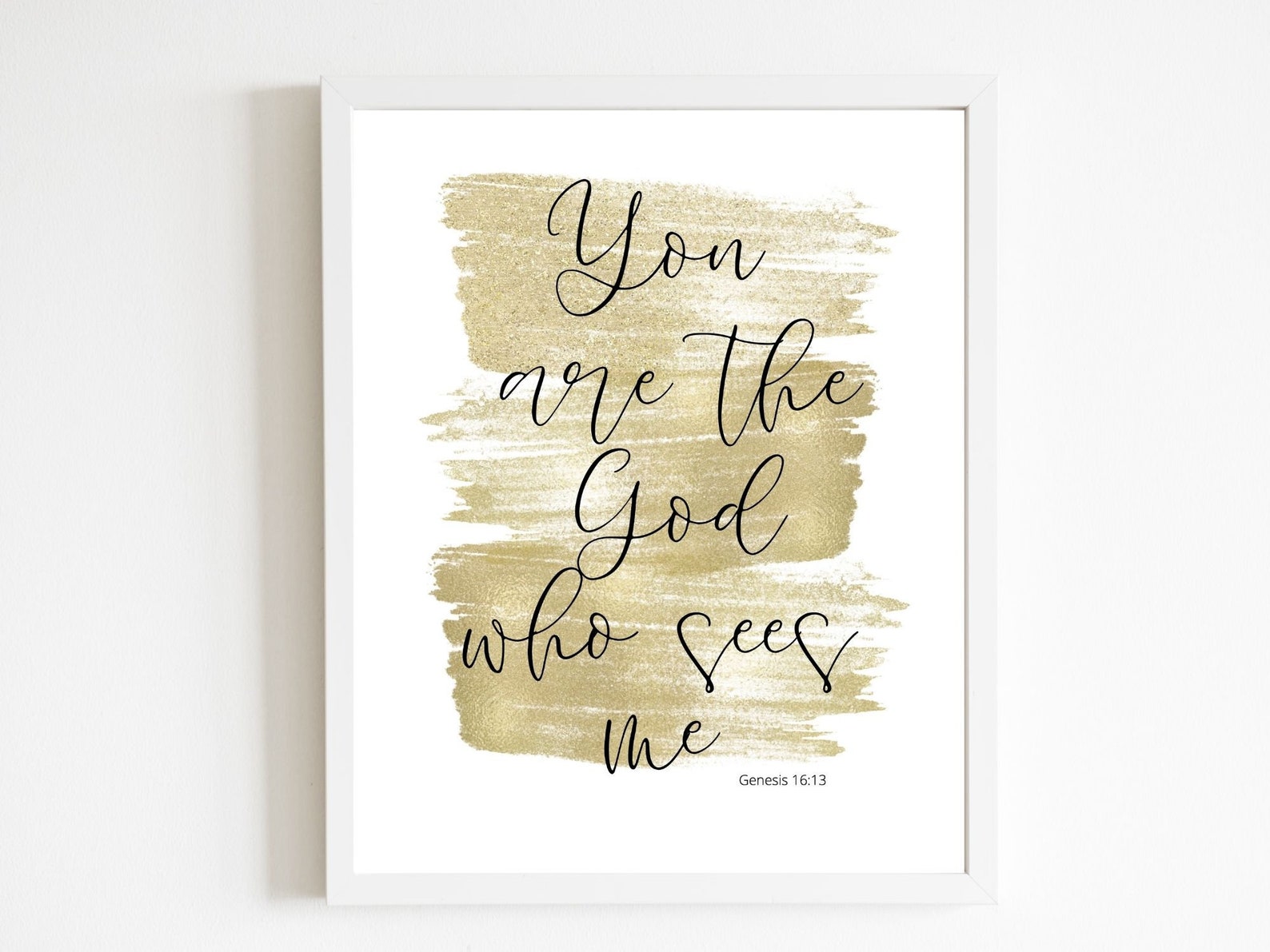 You Are the God Who Sees Me, Scripture Wall Art Printable, Bible Verse ...
