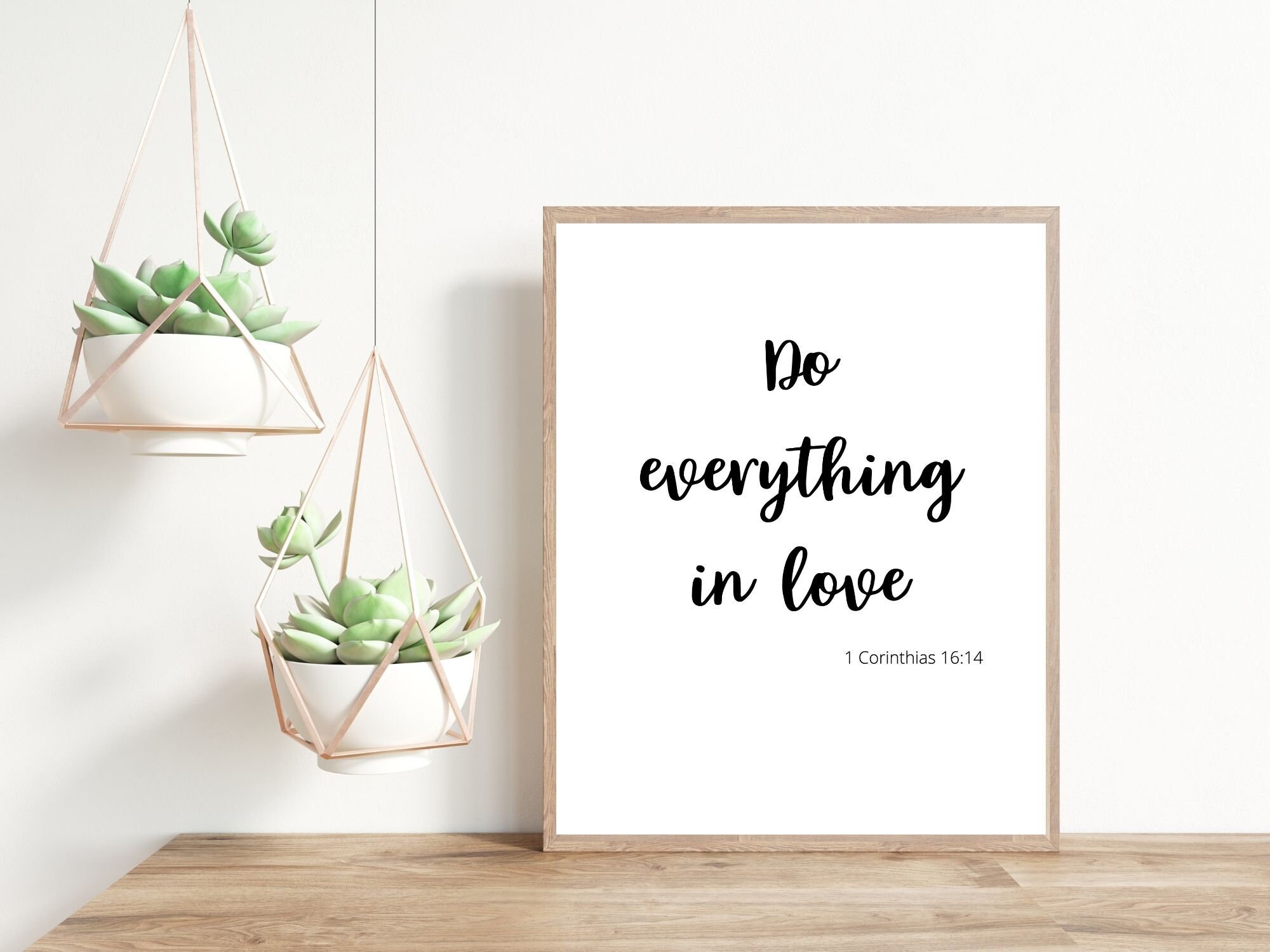 Do everything in love Print Bible Verse Sign Christian | Etsy