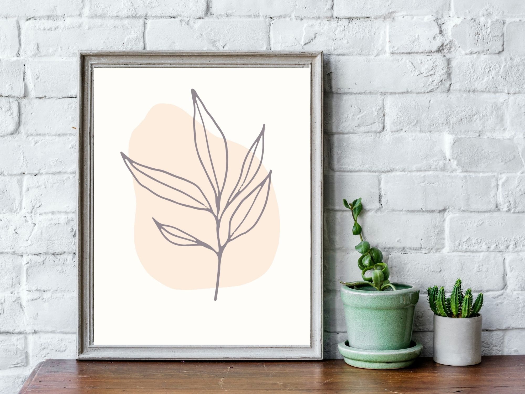 Set of 2 Botanical Abstract Wall Prints Plant Mom Gift - Etsy
