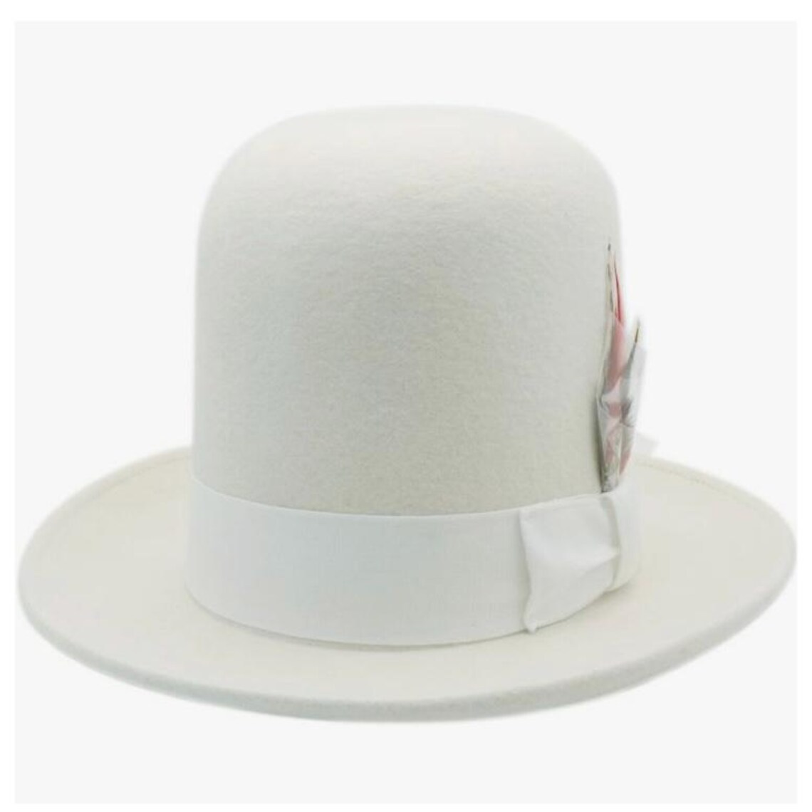 Wool Tall Bowler Hat, Erykah Badu Style, Feather Detail (60cm) - Etsy