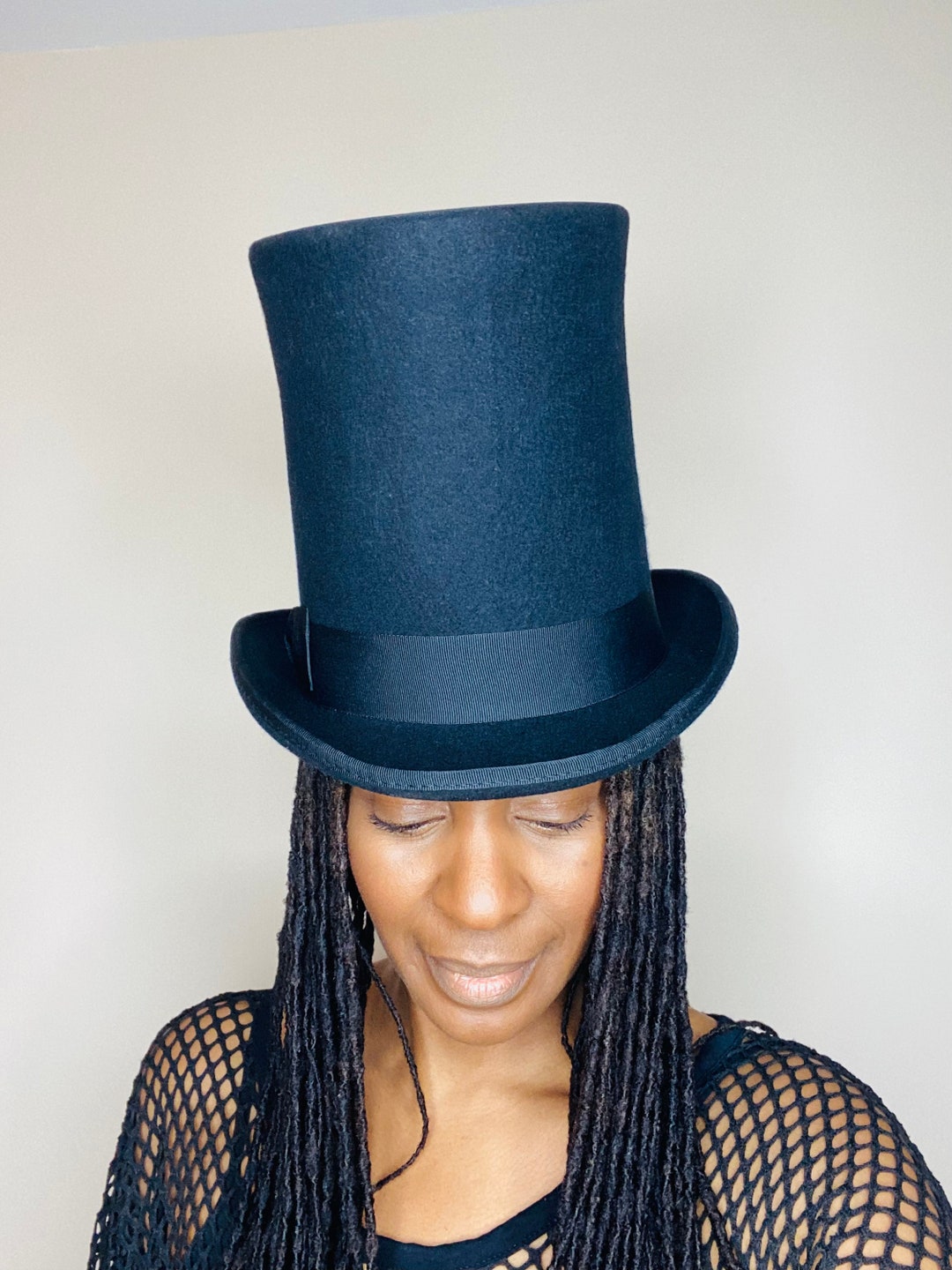 Erykah Badu Inspired Top Hat, Black Wedding Hat, Unique Headwear - Etsy