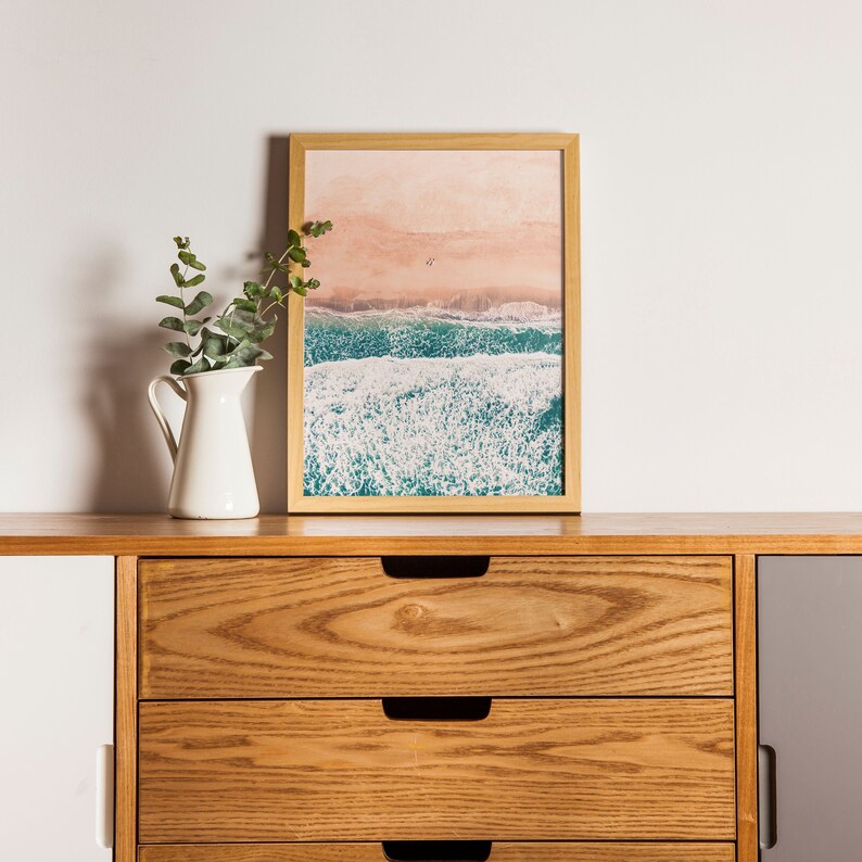 Sea Shore Ocean Print, Instant Download, Aerial Photography Beach Print ...