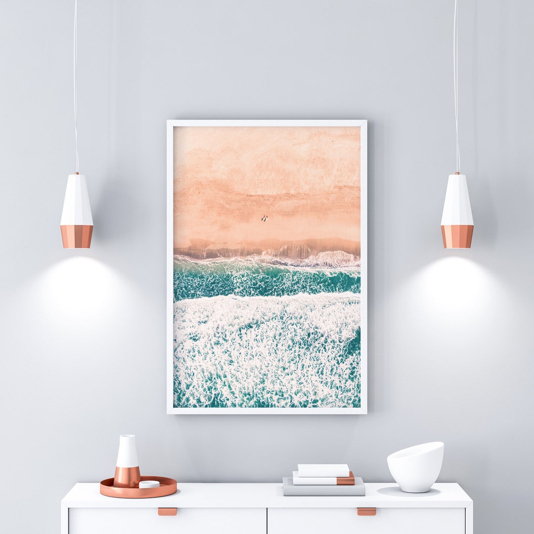 Sea Shore Ocean Print, Instant Download, Aerial Photography Beach Print ...