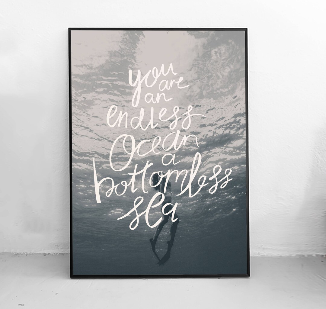 Quote Ocean Print, Sea Printable Art, Ocean Downloadable Art, Home ...