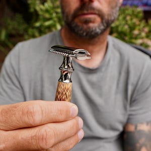 Bamboo Handle Double Edge Safety Razor With 10 Blades - Etsy