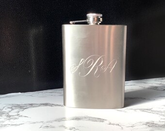 Personalized Flask Gift Box With initial Flask, Gift for Guys ...