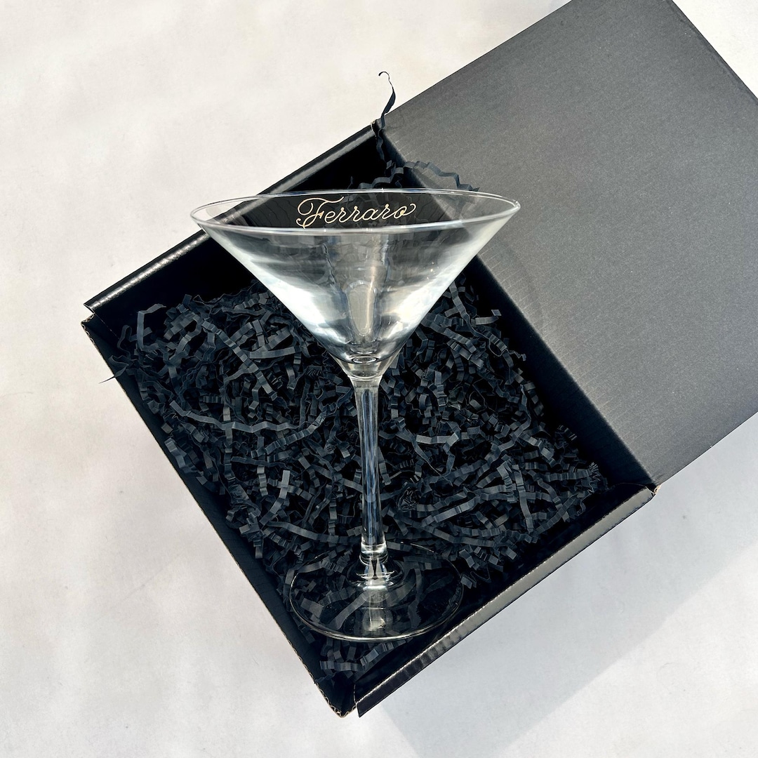 Luxury Cocktail Glass Gift Packaging - Black Satin Bow - ONLY in ...