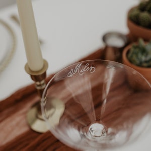 Calligraphy Engraved Martini Glass Personalized Housewarming Gift New ...