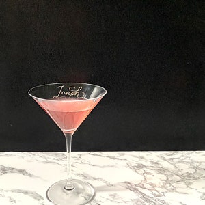 Calligraphy Engraved Martini Glass Personalized Housewarming Gift New ...