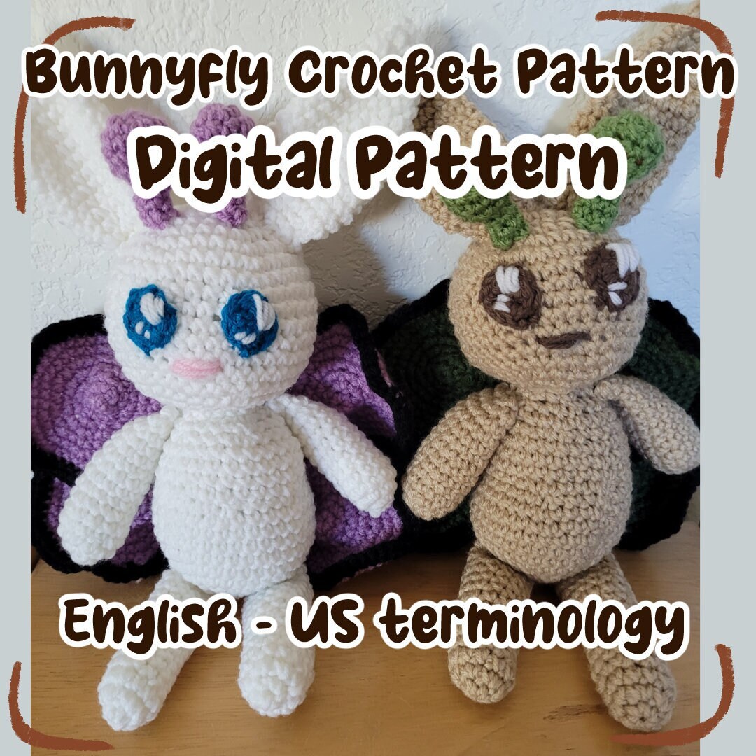 Bunnyfly Crochet Pattern - Amigurumi Crochet Pattern Bunny Rabbit ...