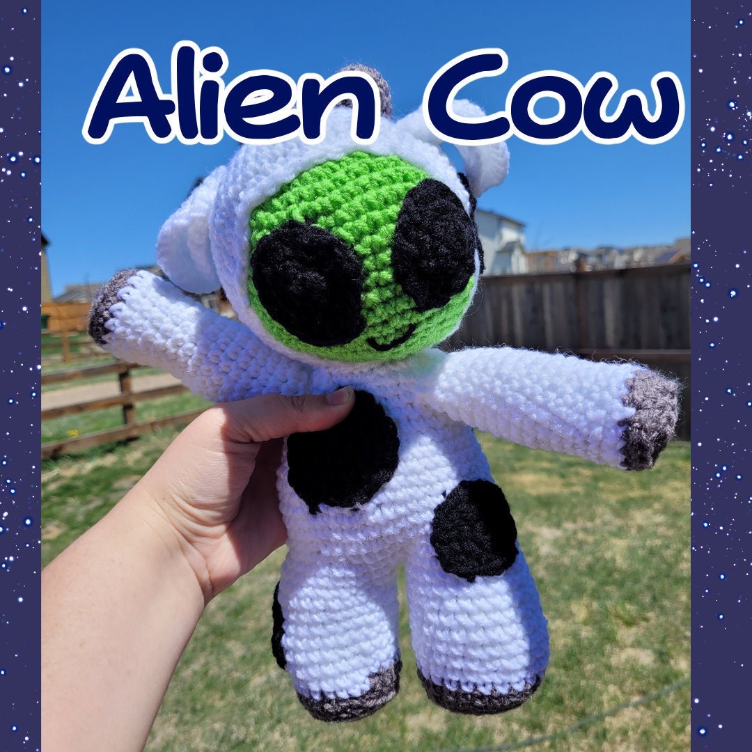 Alien Cow Crochet Pattern - Amigurumi Crochet Pattern Alien Cow UFO ...