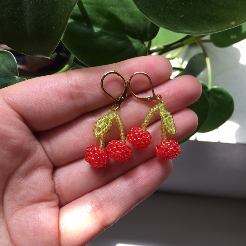 Cherry Earrings - Etsy