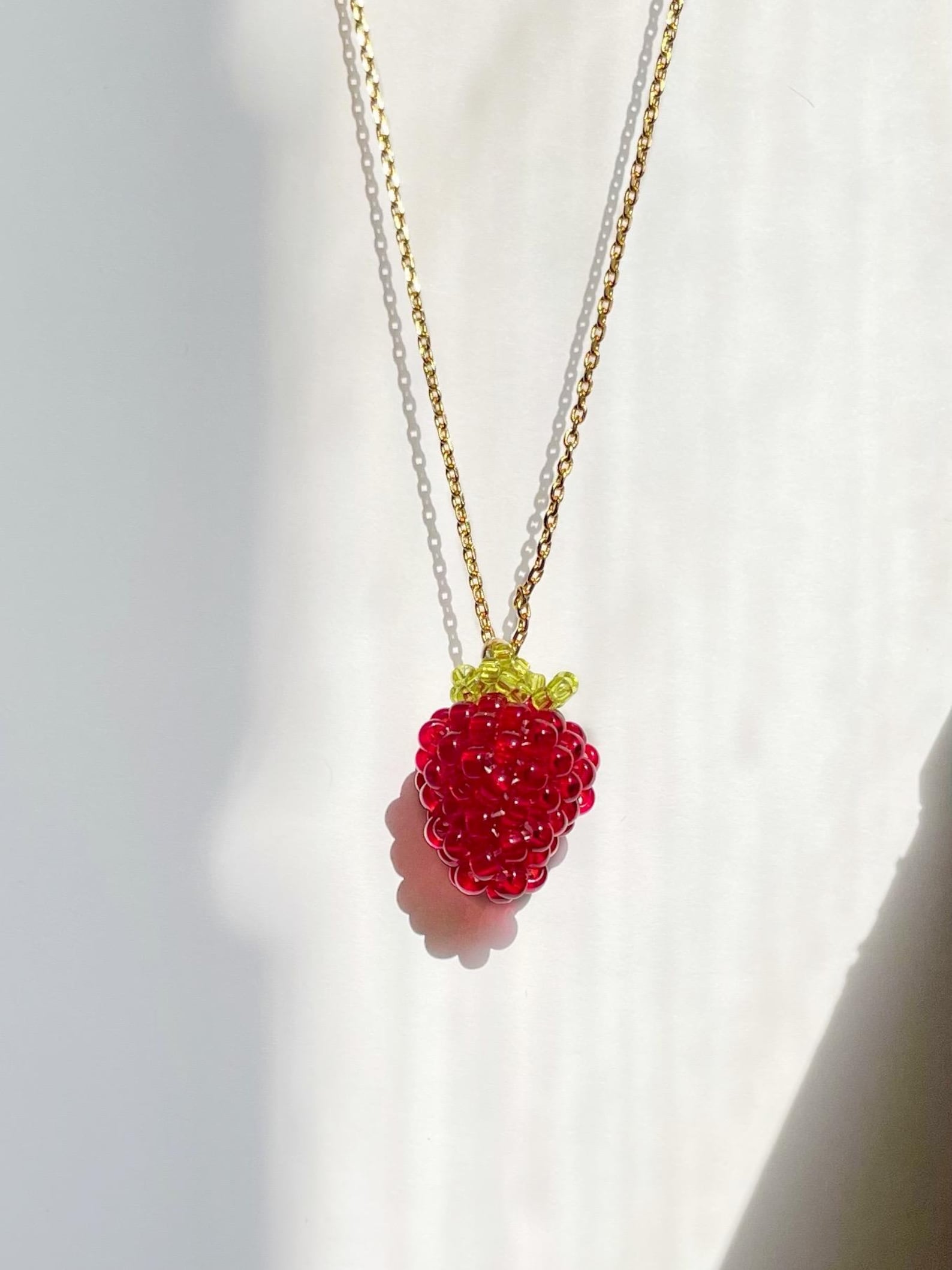 Beaded Berry Necklace | 3D Blackberry, Raspberry, Strawberry Handmade ...