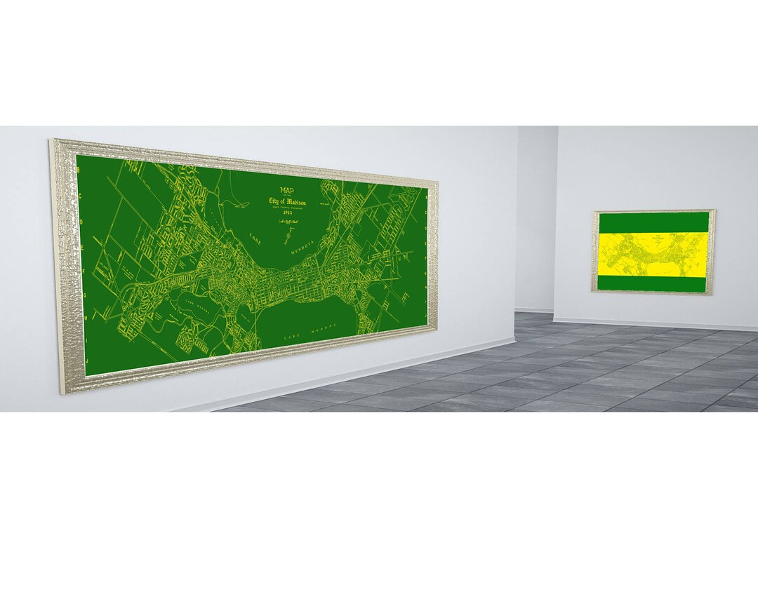 Packers Themed Map | Madison Map | Retro Map | Custom Map - Etsy