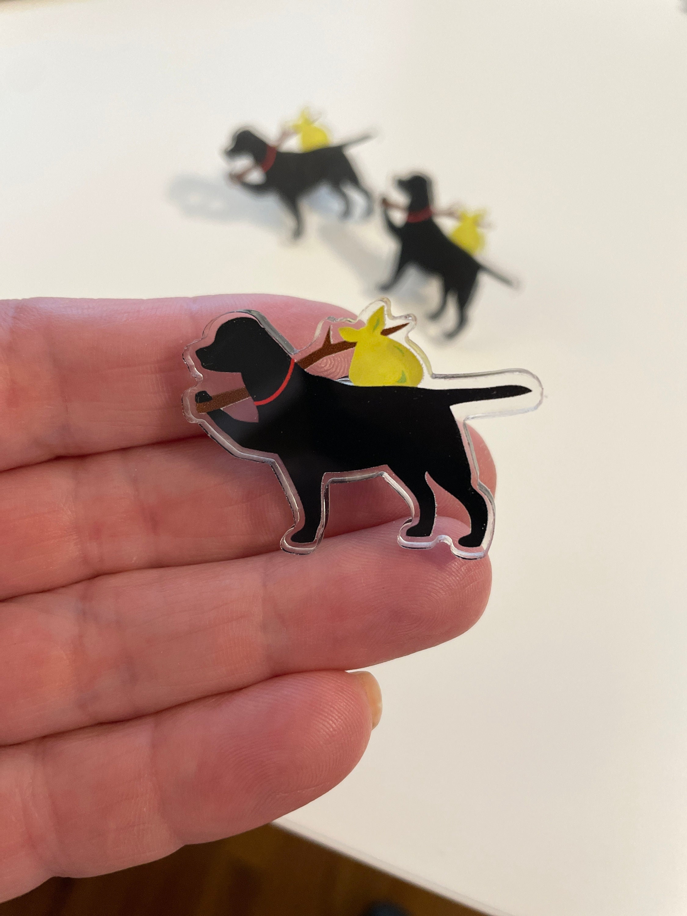 Black Lab Pin "hobo Dog" Custom Acrylic Pin, Black Lab, Black Labrador ...