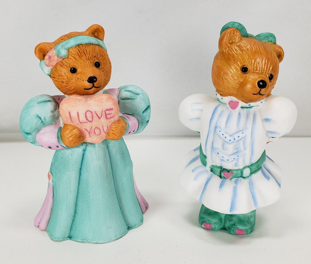 Vintage Teddy Bear Figurines 3.75 Talllot of 2 by George Good Taiwan - Etsy