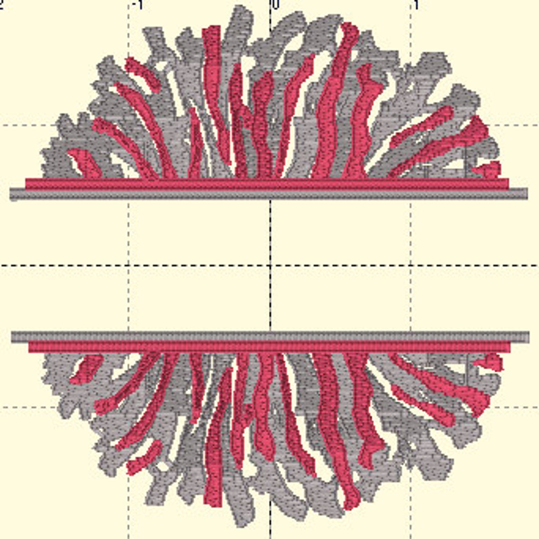 Split Pom Pom Embroidery File 4x4 Hoop - Etsy