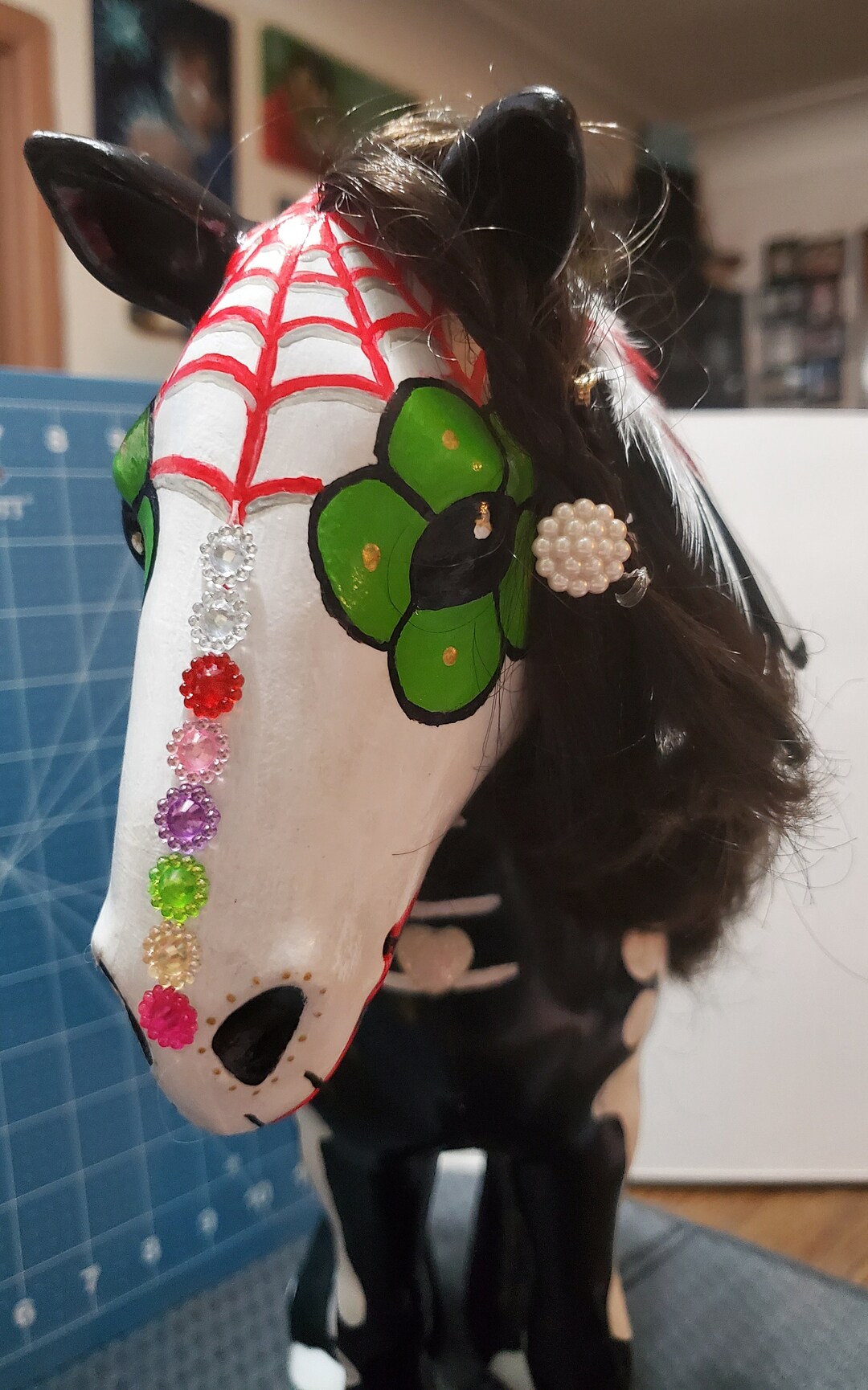 Large Clydesdale Sugar Skull Horse Disney Angus Horse Day of - Etsy