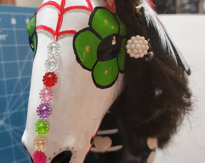 Large Clydesdale Sugar Skull Horse, Disney Angus Horse Day of the Dead ...
