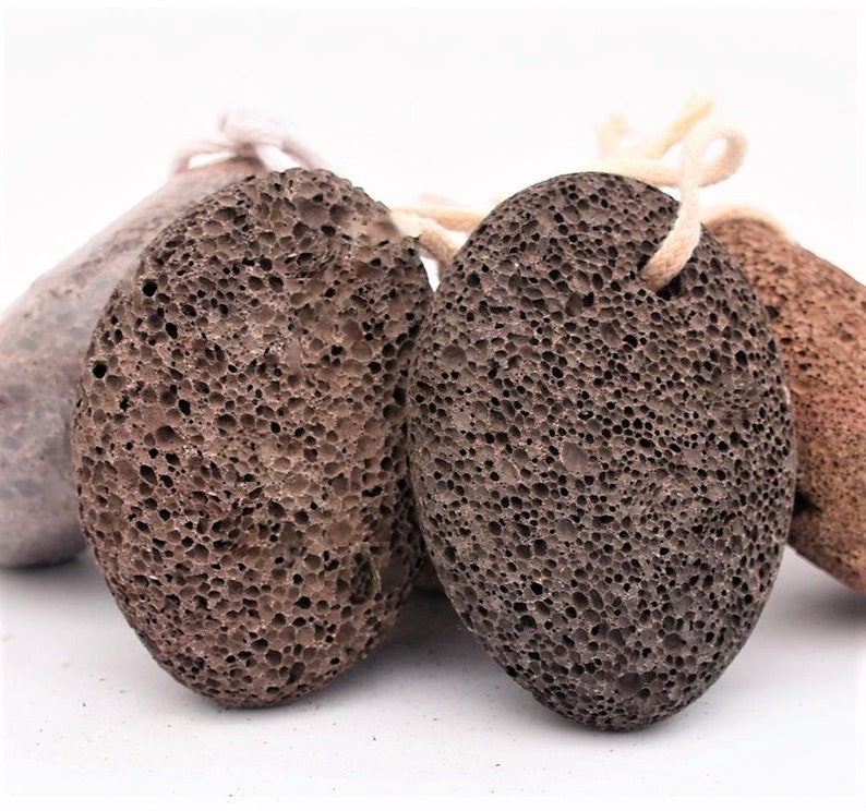 Natural Volcanic Rock Exfoliating Pumice Stone w/Cotton Cord / | Etsy