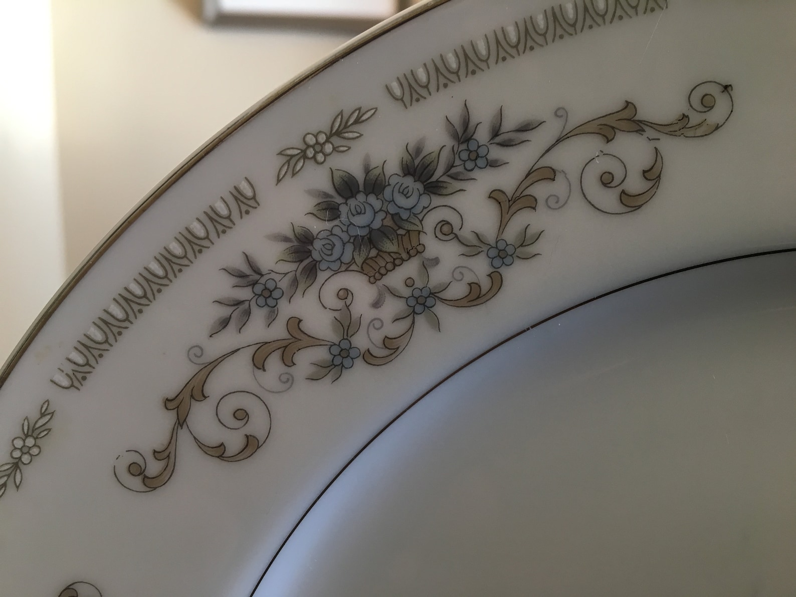 Fine Porcelain China Diane Pattern Dinner Plate - Etsy