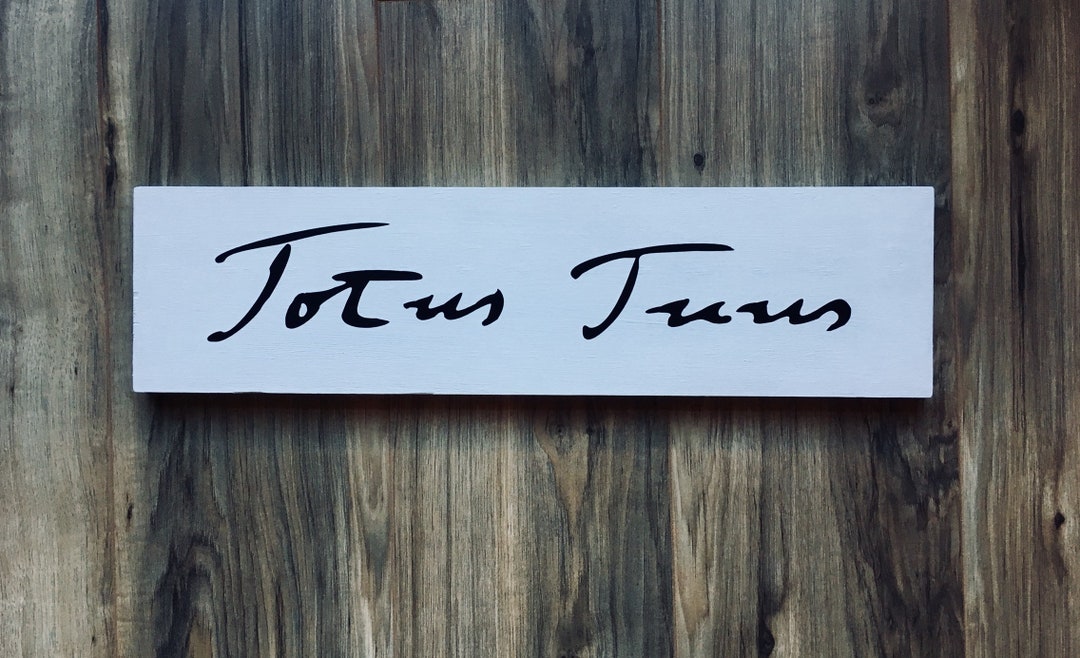 Totus Tuus in Pope St. John Paul Ii's Handwriting on Wood Board - Etsy