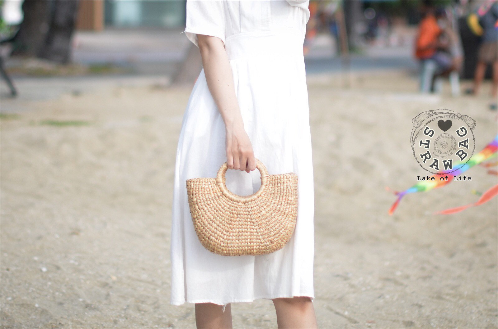 Small Straw Bag • Cream Lining • Weaving Seagrass Top Handle Bag ...