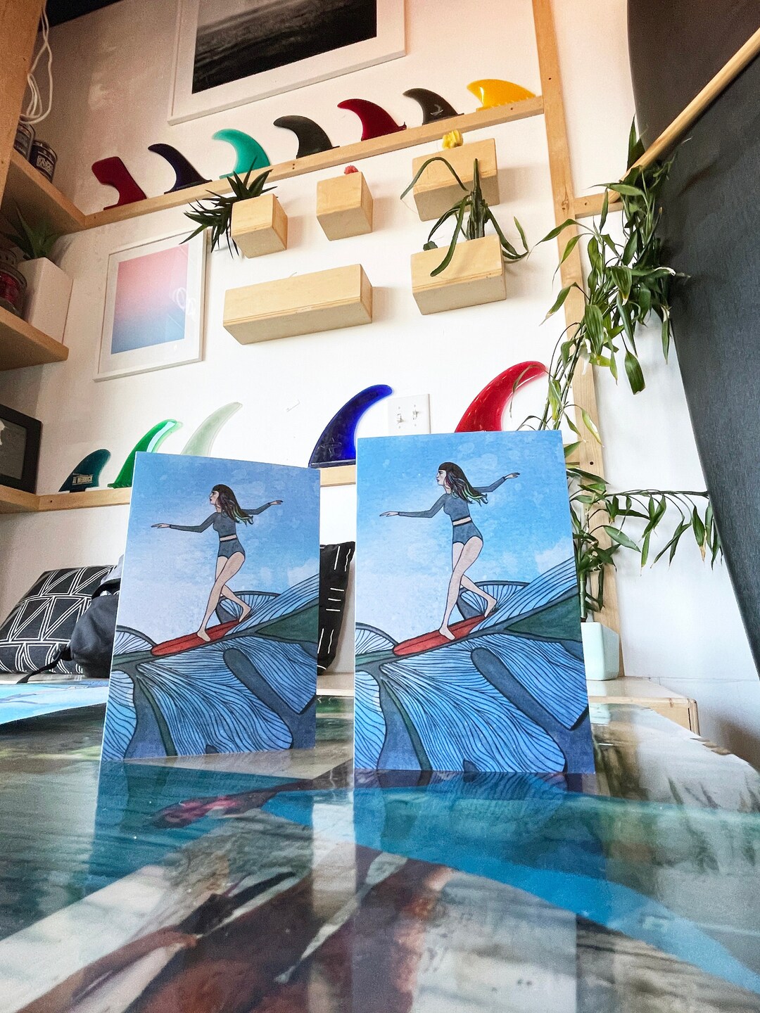 Surfer Girl Note Cards - Etsy