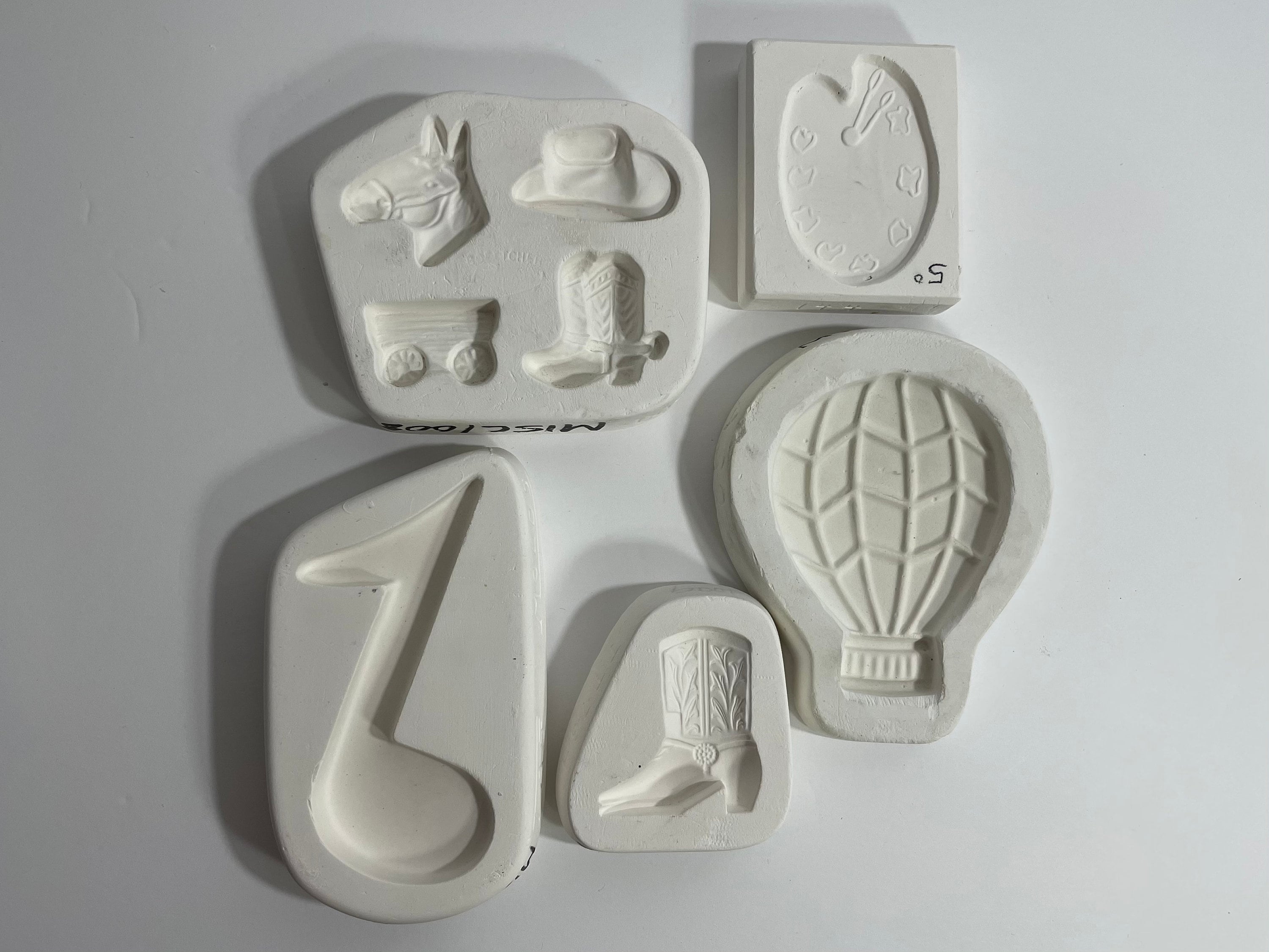 Paquete de moldes de yeso 4 para cerámica porcelana Slip Casting Clay ...