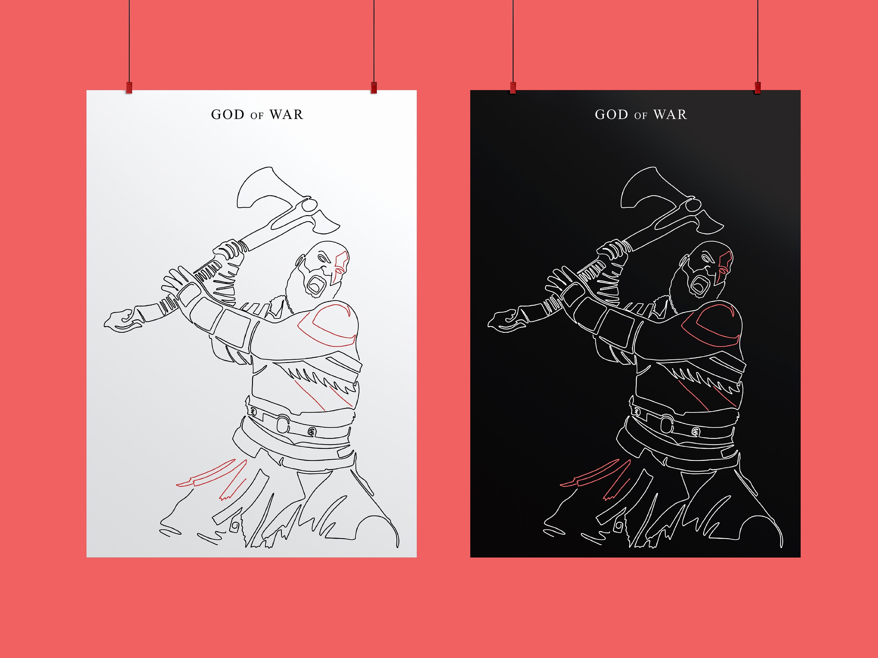 Gaming Line Art Prints/Posters | Etsy