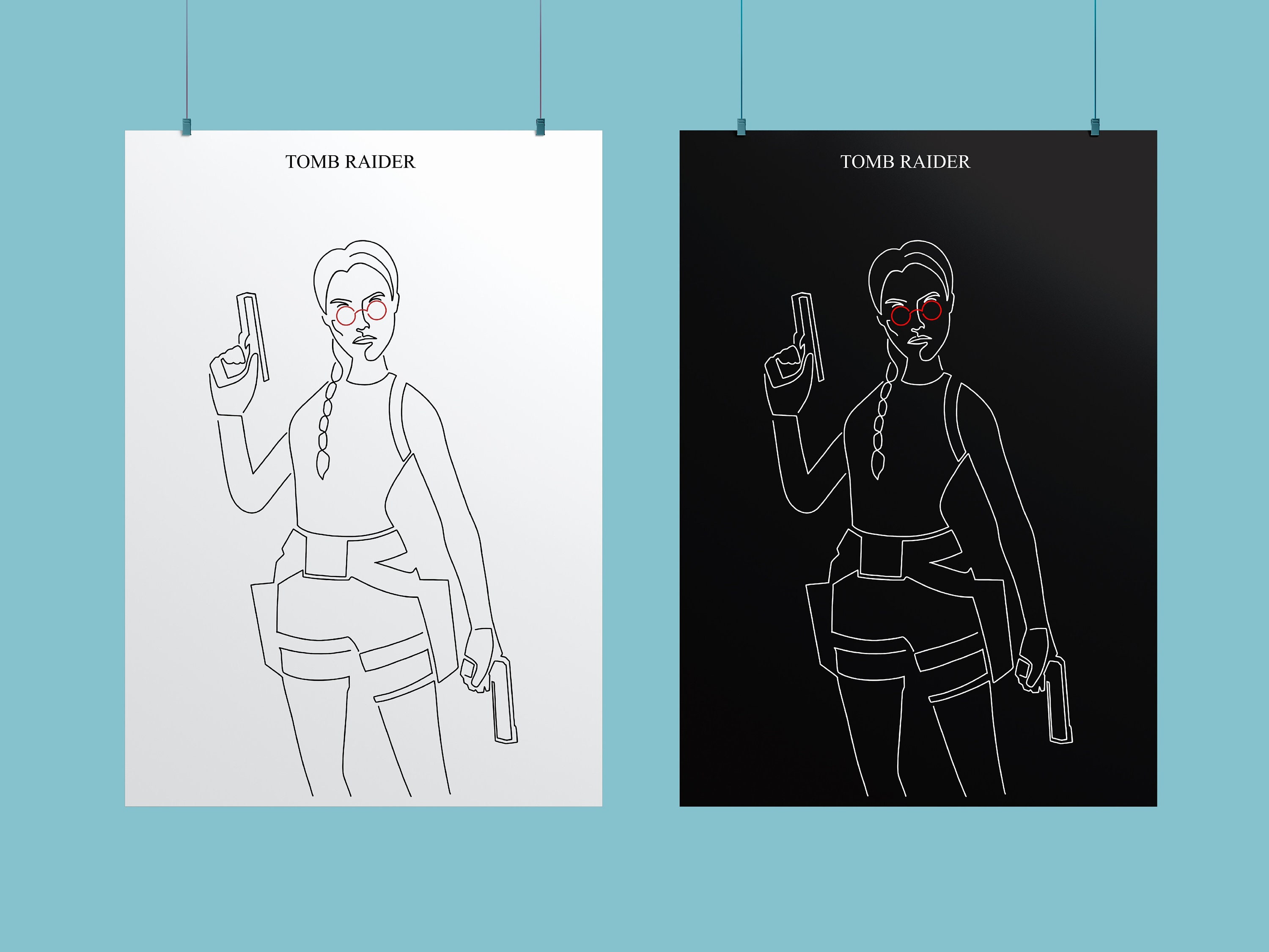 Gaming Line Art Prints/Posters | Etsy