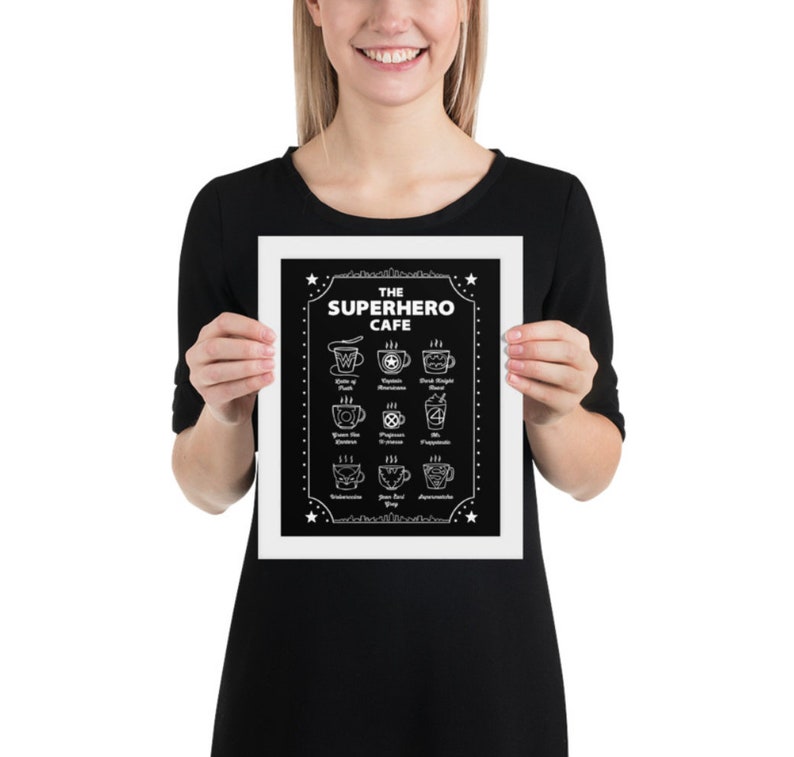Superhero Cafe Print digital/poster or Framed Coffee - Etsy
