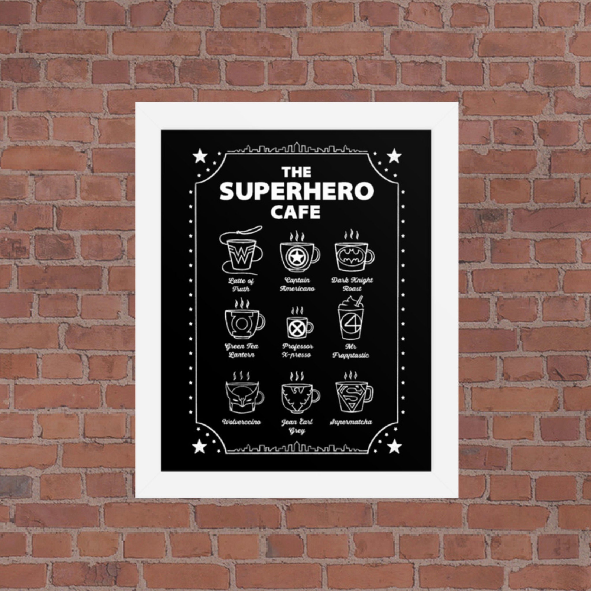 Superhero Cafe Print digital/poster or Framed Coffee - Etsy