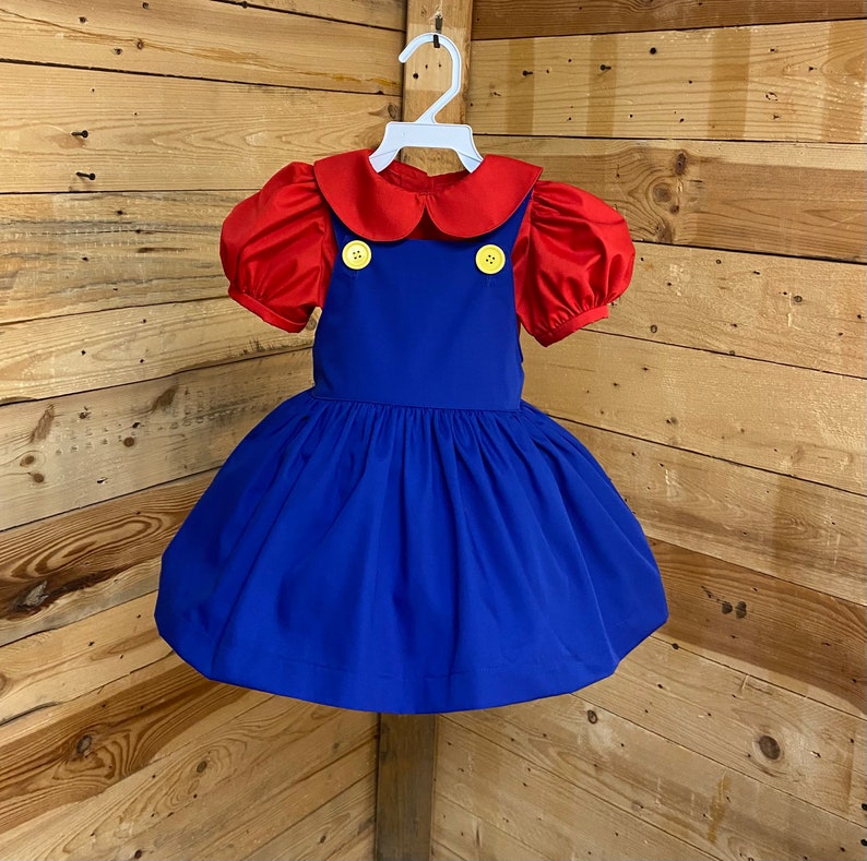 Red Blue Princess Dress, Handmade Birthday Outfit, Red Green Blouse ...