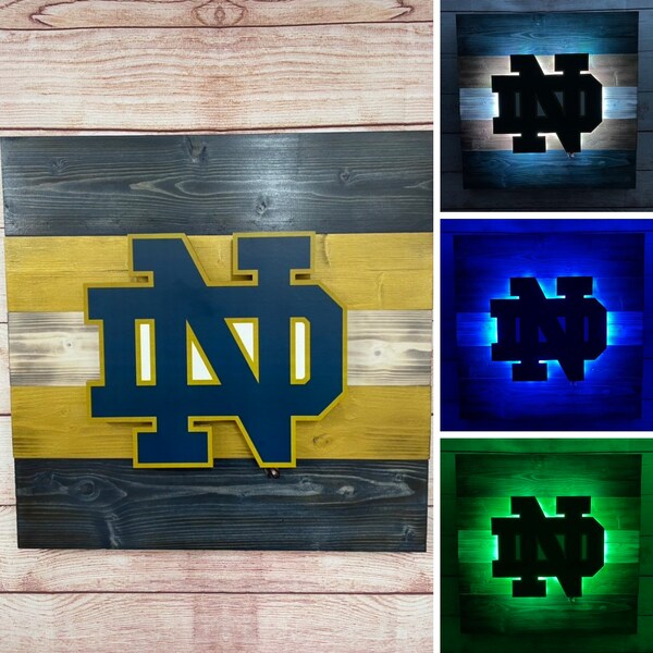 Notre Dame Logo Sign - Etsy