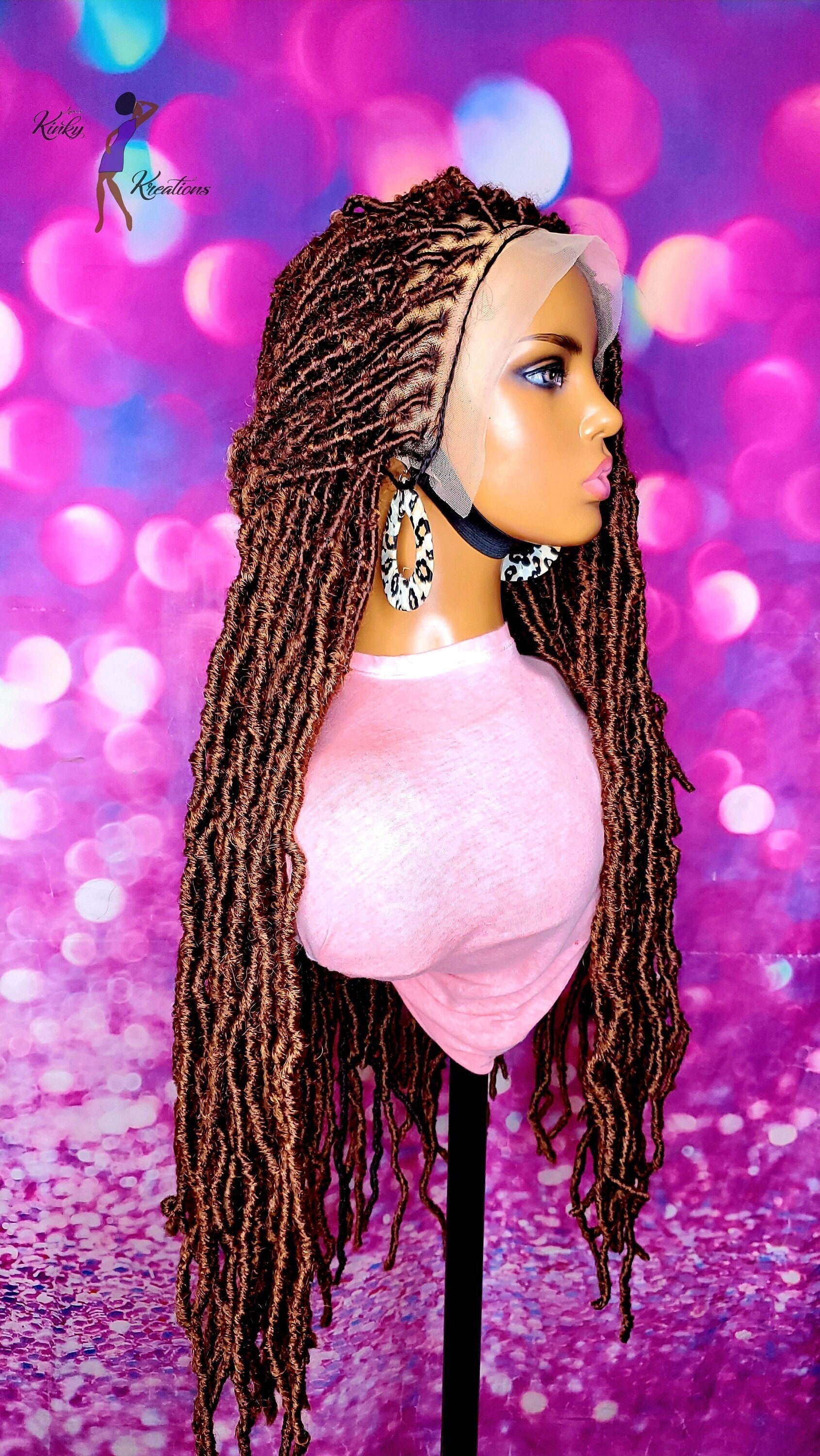READY TO SHIP //synthetic Crochet Faux Loc Wig natural - Etsy