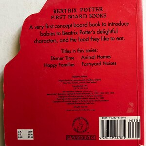 Vintage Children's Book: Beatrix Potter First Board Book Dinner Time ...