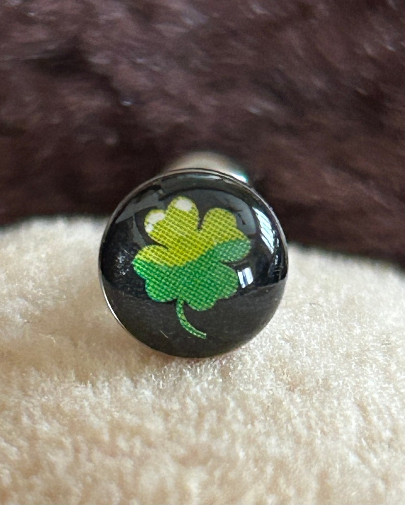 Anillo para lengua barra para lengua con símbolo de trébol - Etsy México