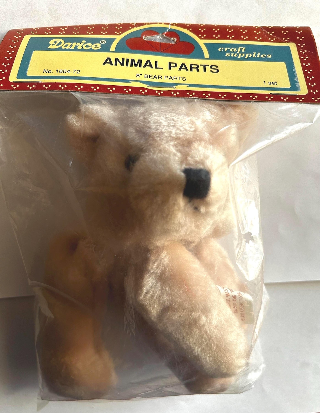 Vintage Darice 8 Inch Bear Animal Parts Craft Supplies DIY Teddy Bear ...